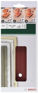 bosch 2609256b07 sanding sheet set for orbital sanders (10-piece)