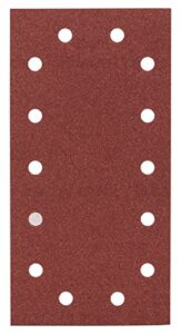 bosch 2609256b22 abrasive sheets for orbital sanders 115 x 230 self-gripping system 14 holes grit size 120 pack of 10 sheets