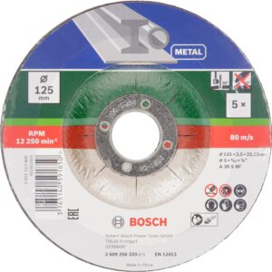 bosch diy trennscheibe metall für winkelschleifer (5 stück, Ø 125 mm, gekröpft, a 30 s bf)