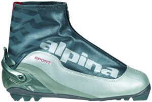 alpina scl sport series cross-country nordic classic ski boots, silver/charcoal, 36