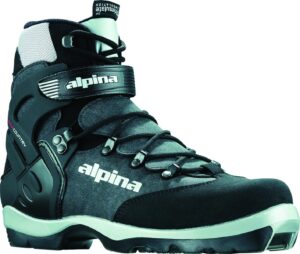 alpina bc-1550 back-country nordic cross-country ski boots, for use with nnn-bc bindings, black/silver, 36