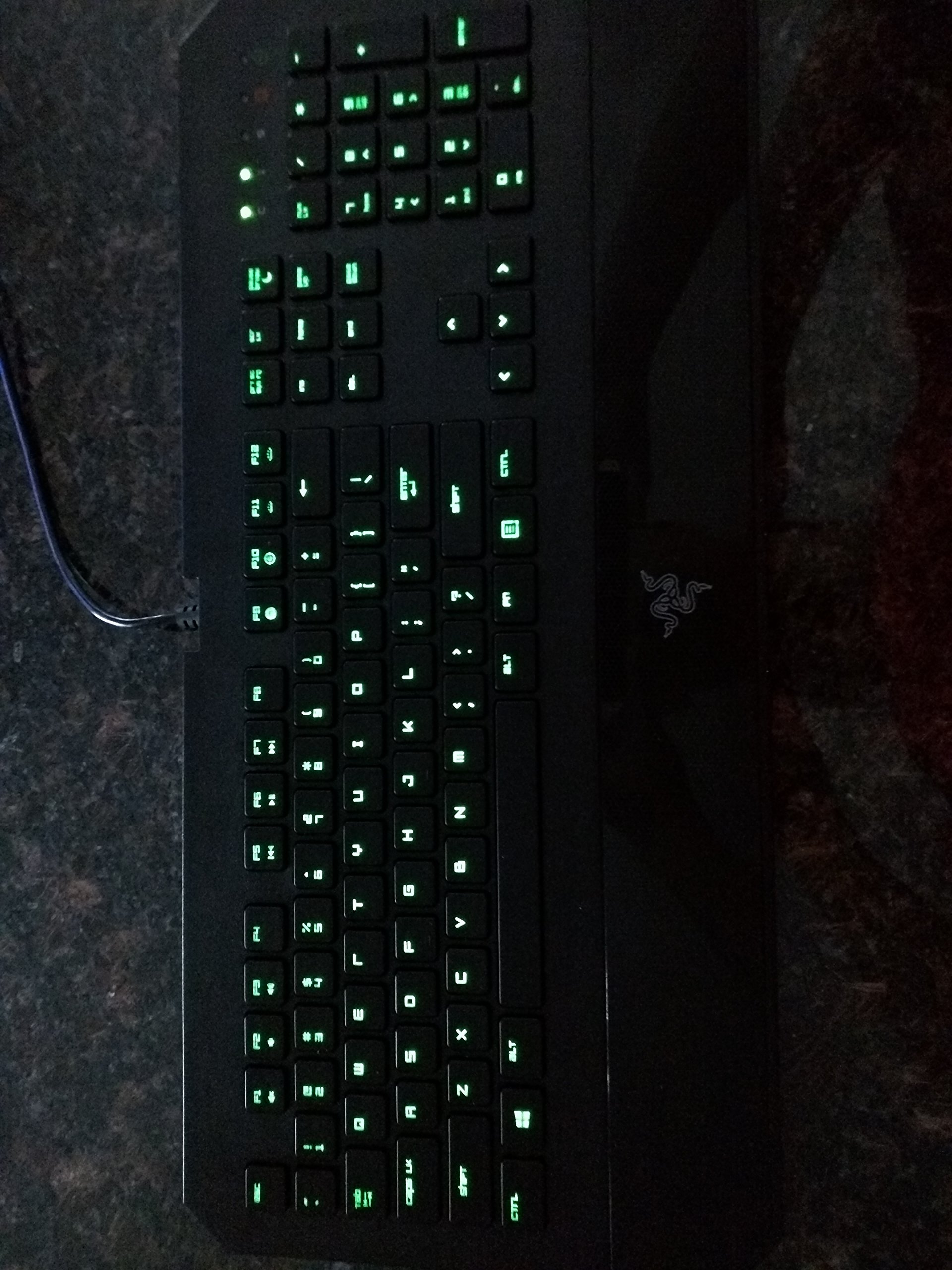 Razer RZ03-00800100-R3U1 DeathStalker Expert - Backlit Ergonomic Fully Programmable Membrane Black Gaming Keyboard - 10 Key Rollover