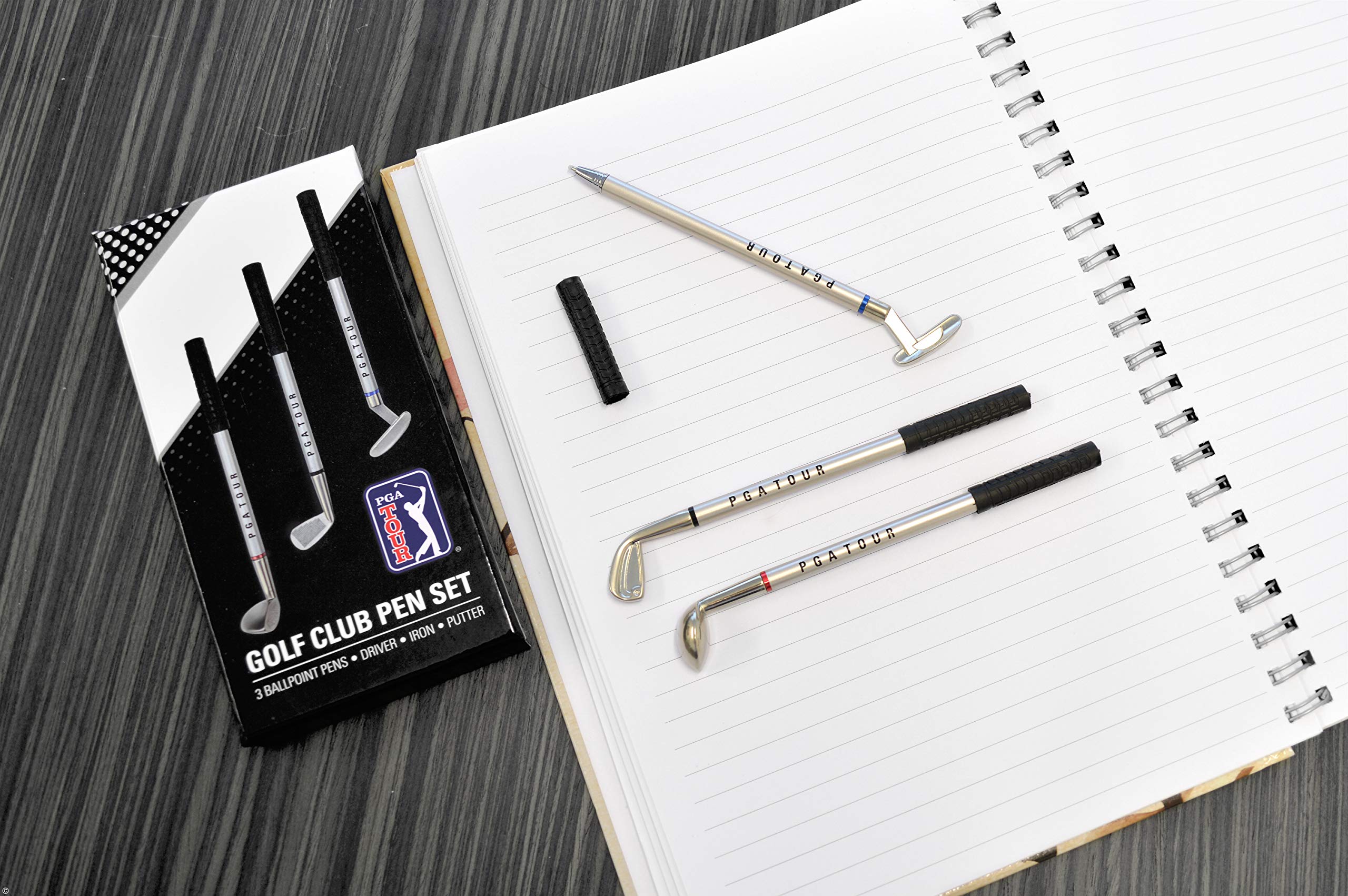 PGA Tour 3 Piece Golf Pen Gift Set,silver