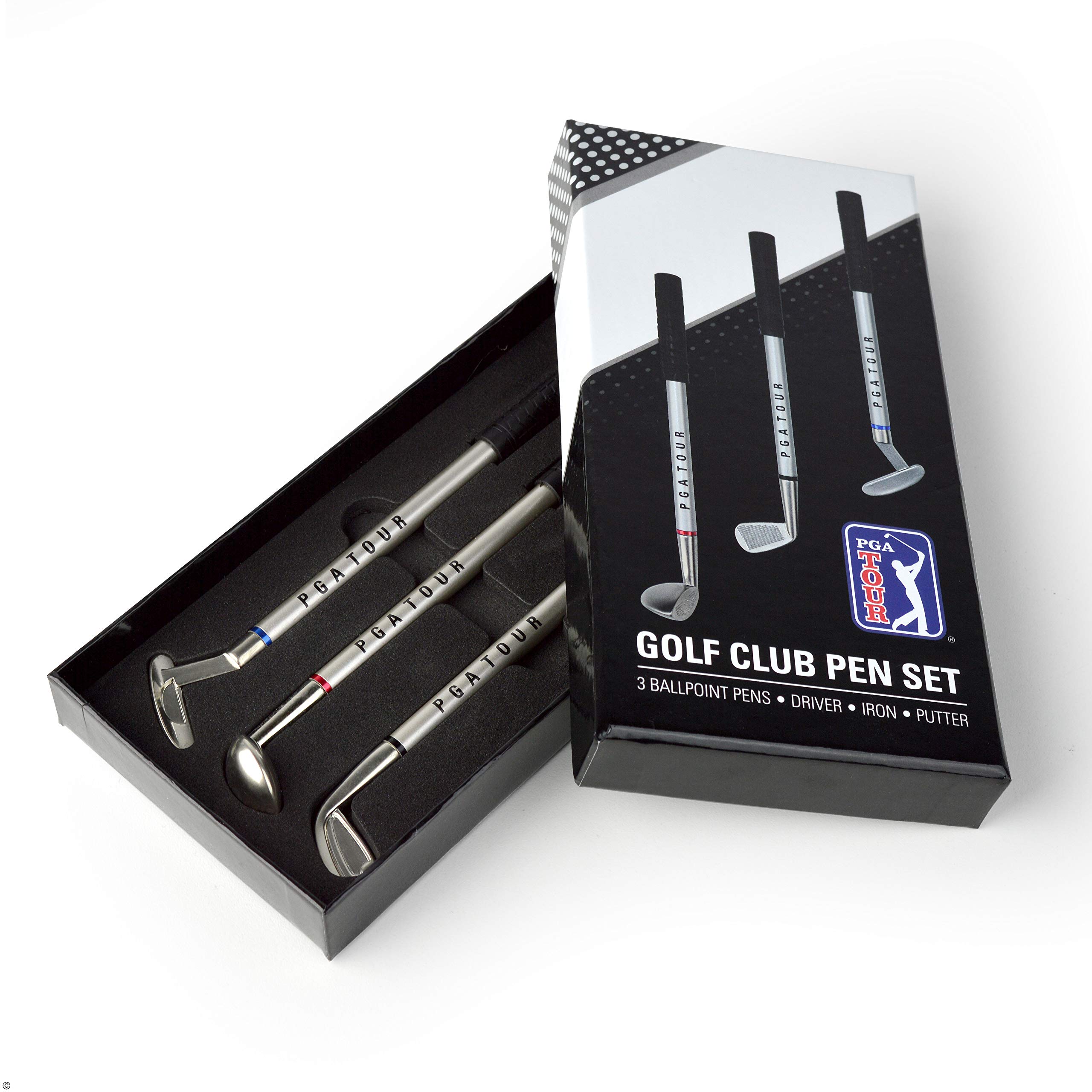 PGA Tour 3 Piece Golf Pen Gift Set,silver