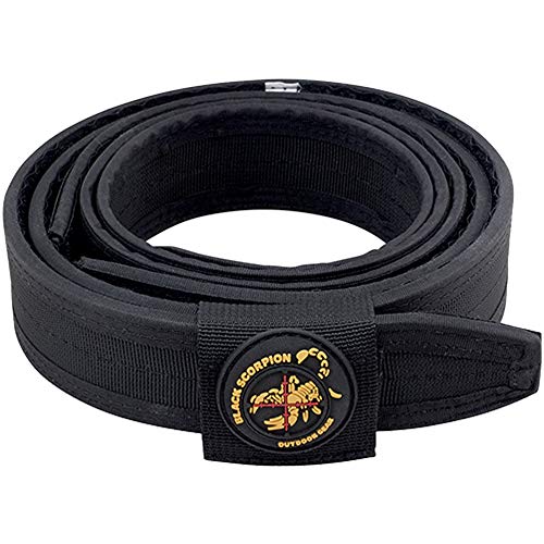 Black Scorpion Outdoor Gear Pro Heavy Duty Competition Belt for 3Gun, IPSC, USPSA (Black, Large)