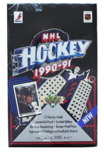 nhl 1990-91 upper deck english low # hockey wax box