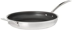 cuisinart multiclad pro 12" w/helper handle skillet, inch, non stick stainless steel