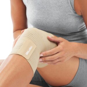 MUELLER Sports Medicine All-Purpose Support Wrap for Men and Women, Adjustable Compression for Joint and Muscle Support, Beige, Extra-Long