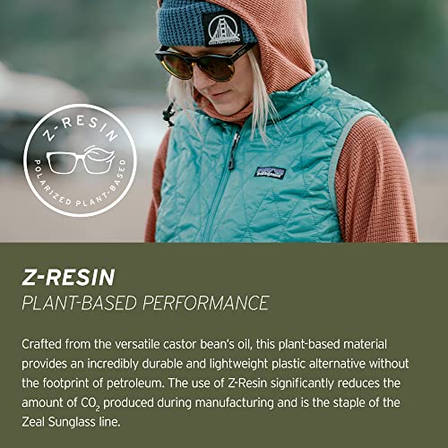 Zeal Optics Essential | Plant-Based Polarized Sunglasses for Men & Women - Matte Black/Polarized Dark Grey Lens