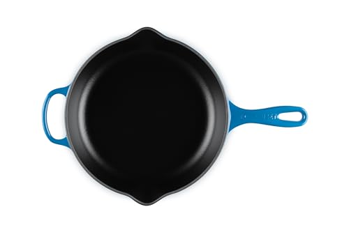 Le Creuset Enameled Cast Iron Signature Iron Handle Skillet, 10.25" (1-3/4 qt.), Marseille