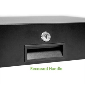 NavePoint Server Cabinet Case 19 Inch Rack Mount DJ Locking Lockable Deep Drawer with Key 2U