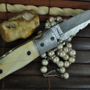 Perkin Knives - Handcrafted Damascus Hunting Knife - Folding Knife