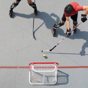 Franklin Sports NHL Mini Steel Street Hockey Goal - Kids Mini Skills Street Hockey Net - 28" x 20" - Perfect Youth Training Goal