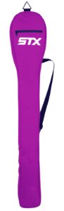 stx lacrosse women's essential stick bag, purple/white