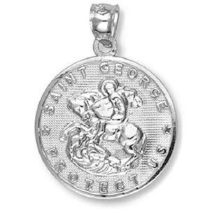 925 Sterling Silver Saint George Pendant