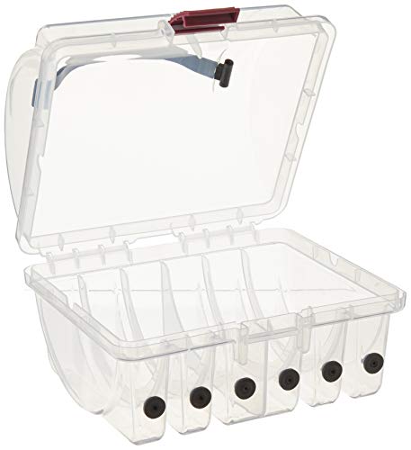 Plano 108700 Leader Spool Box, Clear, One Size, Transparent/Black