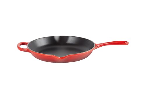 Le Creuset Enameled Cast Iron Signature Iron Handle Skillet, 10.25" (1-3/4 qt.), Cerise