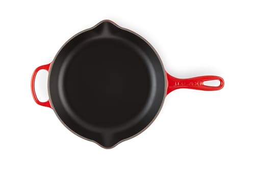 Le Creuset Enameled Cast Iron Signature Iron Handle Skillet, 10.25" (1-3/4 qt.), Cerise