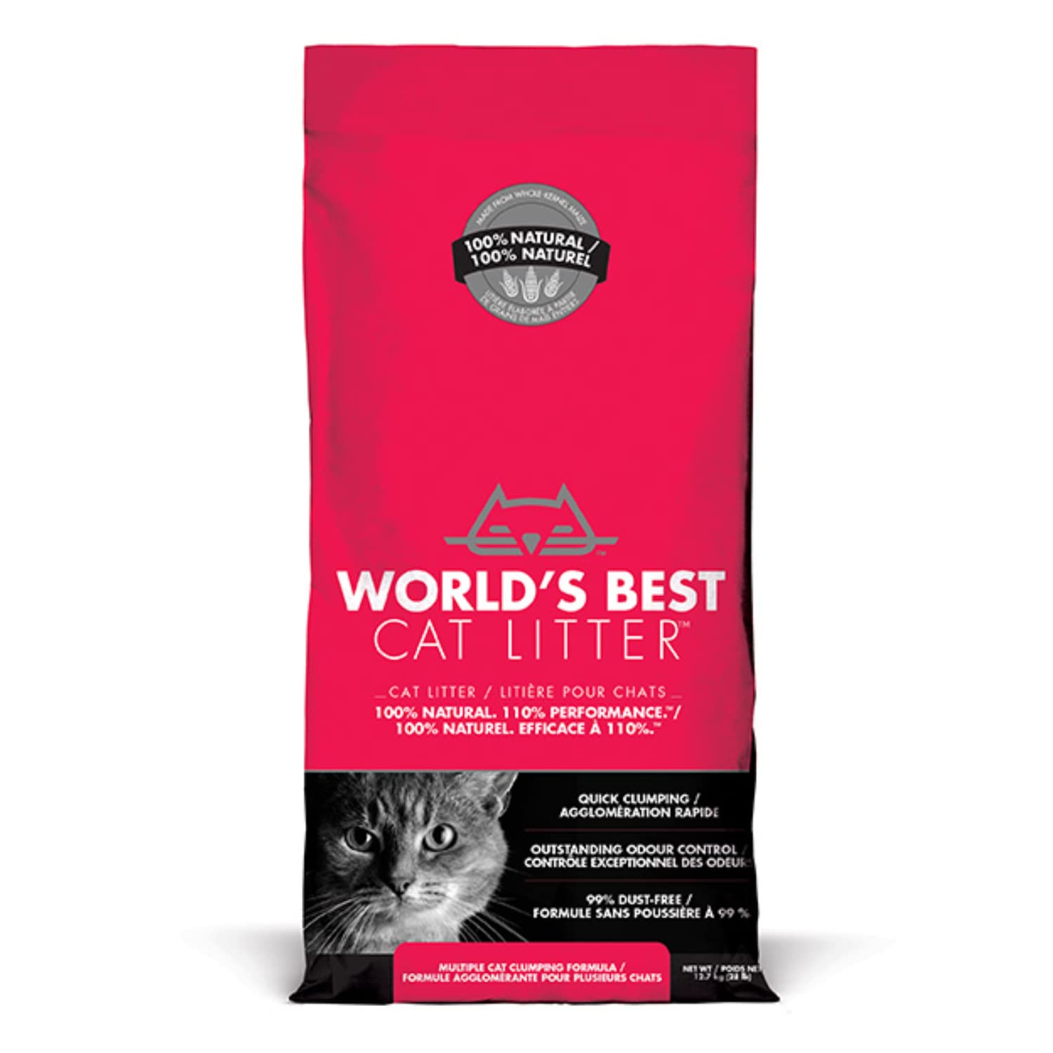 World's Best Cat Litter, Clumping, Biodegradable Extra Strength 12.7kg