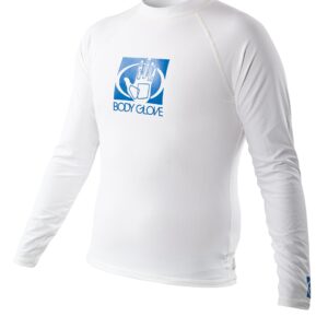 Body Glove Men's Basic Short Arm Rashguard, White, X-Large