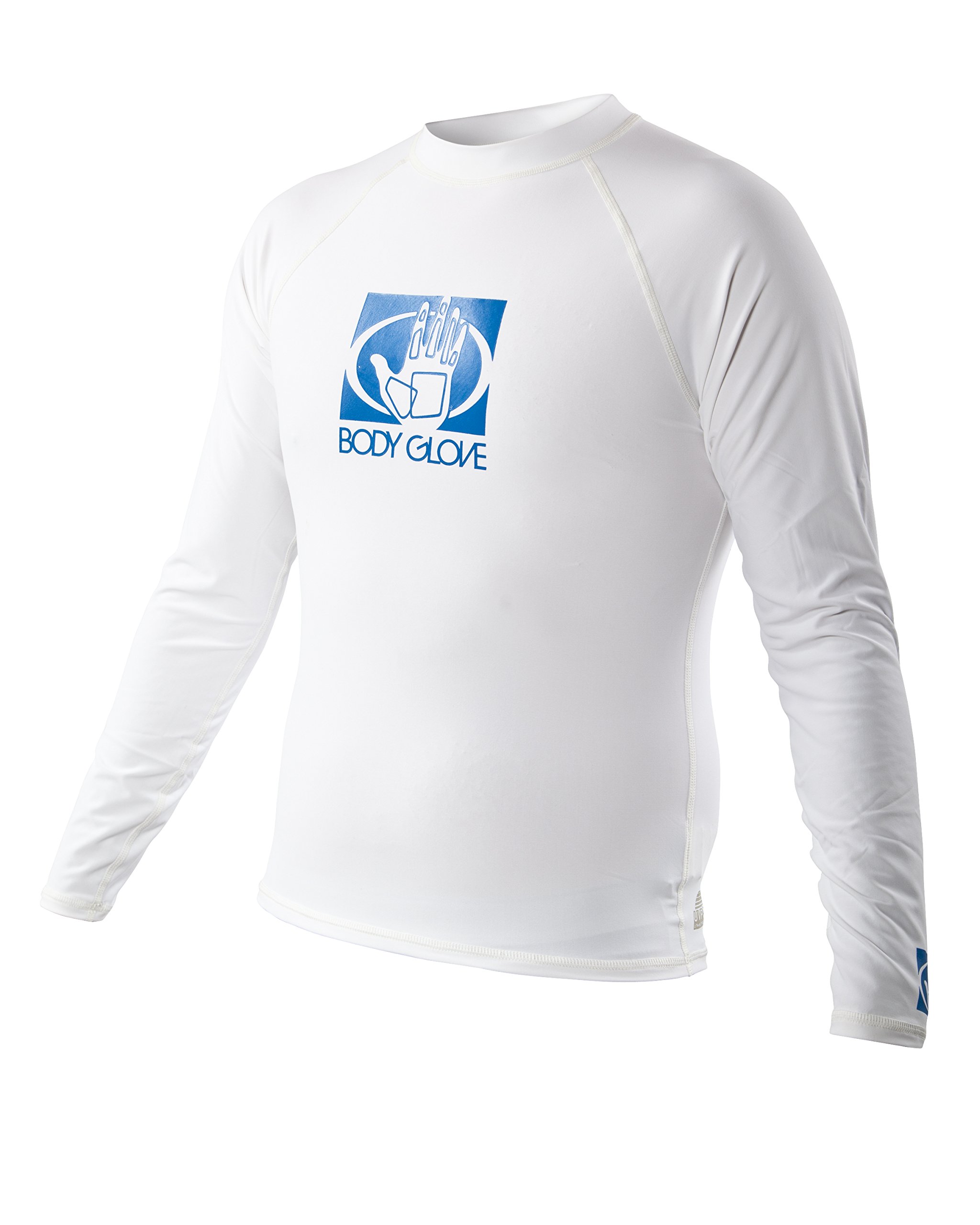 Body Glove Men's Basic Short Arm Rashguard, White, X-Large