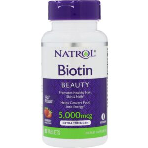 natrol biotin 5,000mcg fast dissolve, 90 tablets (pack of 4)