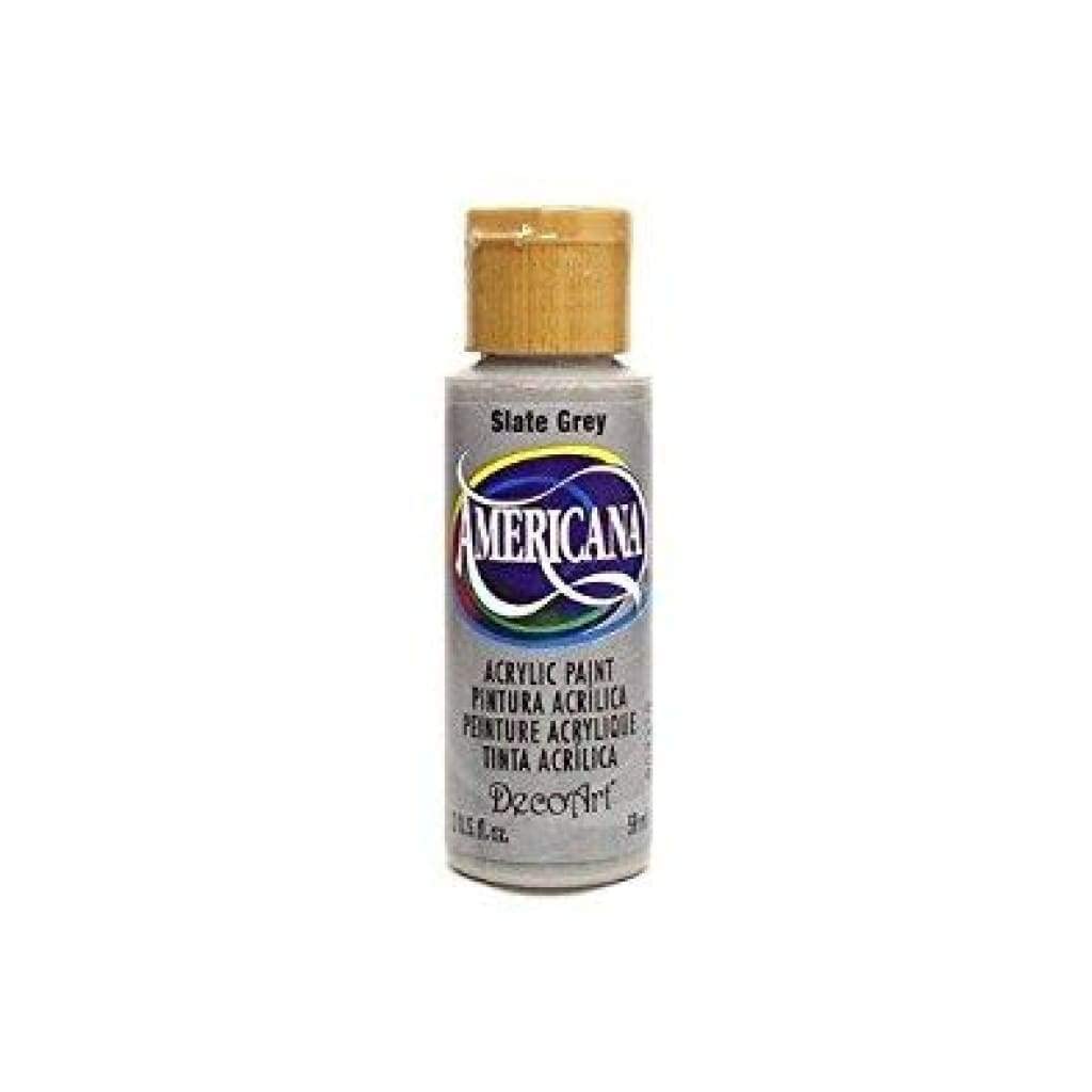 Americana Acrylic Paint 2oz-Slate Grey - Opaque