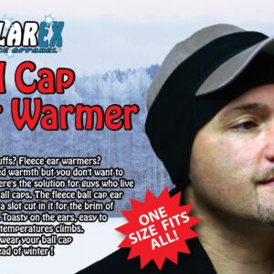 Hot Headz Polarex Ball Cap Ear Warmer, Black, One Size