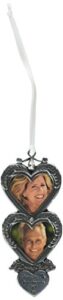 cathedral art (abbey & ca gift in loving double heart photo frame memorial ornament, 3-1/2-inch, multi