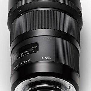 Sigma 35mm F1.4 Art DG HSM Lens for Nikon, Black, 3.7 x 3.03 x 3.03 (340306)