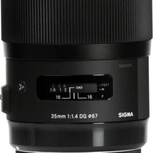 Sigma 35mm F1.4 Art DG HSM Lens for Nikon, Black, 3.7 x 3.03 x 3.03 (340306)