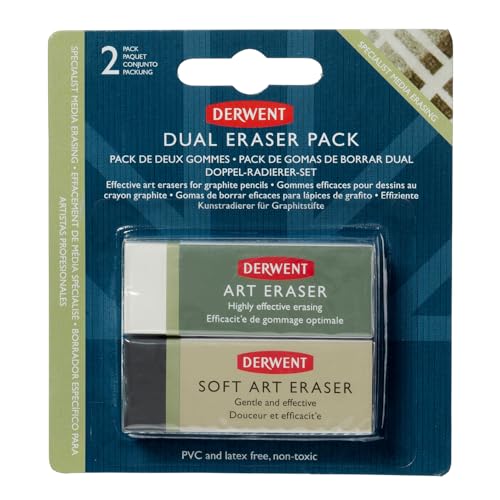 Derwent Dual Eraser, Pack, 2 Count (2301963)