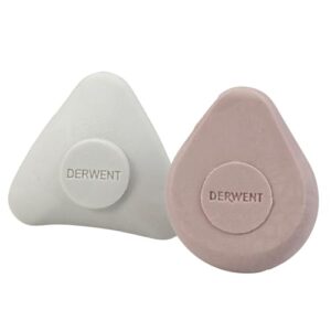 derwent shaped erasers, pack, 2 count (2301964)