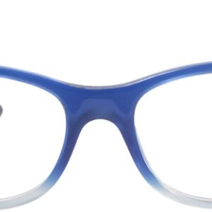 Ray-Ban Junior Kids' RY1528 Square Prescription Eyeglass Frames, Opal Blue Gradient Opal/Demo Lens, 48 mm