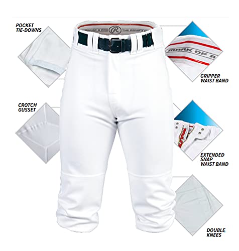 Rawlings Boys Pocket Baseball-pants, Grey, Large US, YP150K