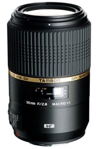 tamron aff004n700 sp 90mm f/2.8 di macro 1:1 vc usd for nikon 90mm is macro lens for nikon (fx) cameras - fixed