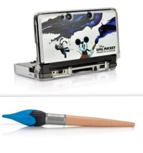 epic mickey crystal armor & paintbrush stylus character kit (nintendo 3ds, does not fit 3ds xl)