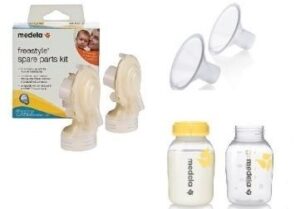 medela freestyle spare parts kit with 2-- 27mm breastshields and 2 - 150 ml bottles