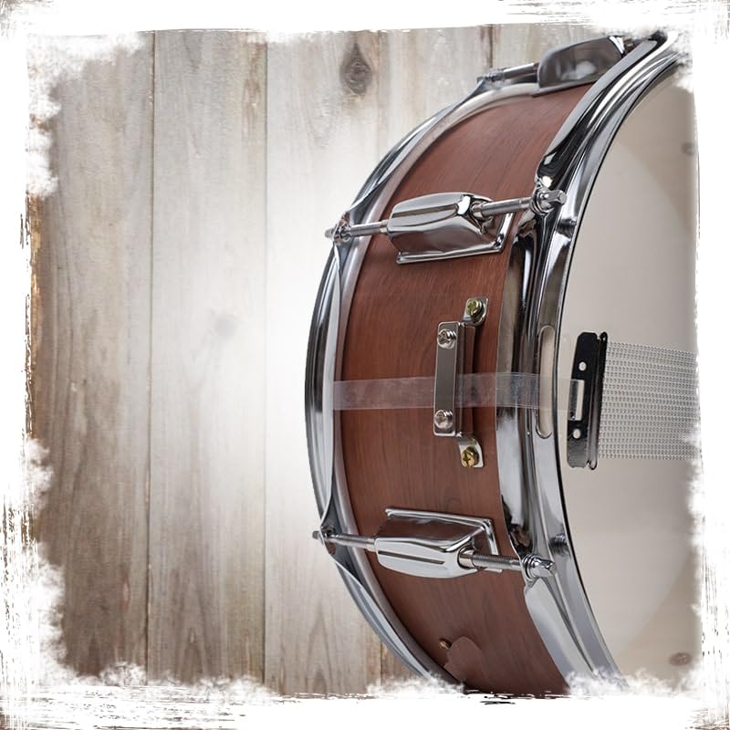 GRIFFIN Snare Drum | Poplar Wood Shell 14" x 5.5" with Flat Hickory PVC | 8 Metal Tuning Lugs & Snare Strainer Throw Off | Percussion Instrument with Drummers Key, Coated Head | Marching Kit Set