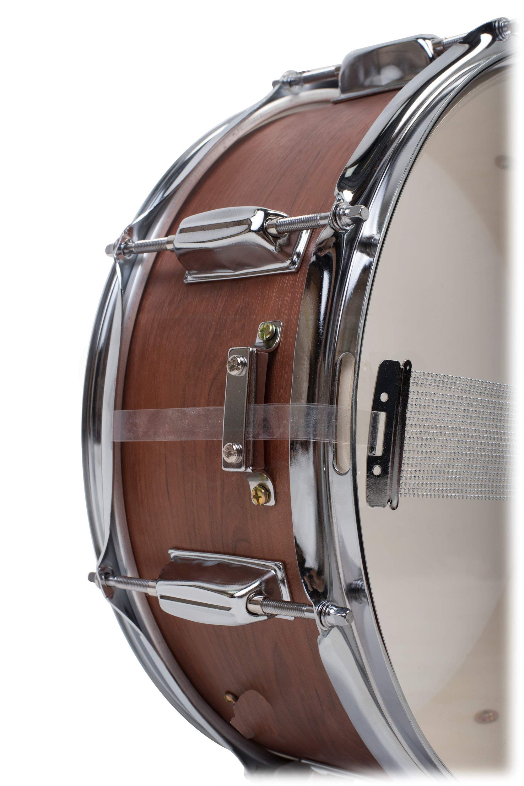 GRIFFIN Snare Drum | Poplar Wood Shell 14" x 5.5" with Flat Hickory PVC | 8 Metal Tuning Lugs & Snare Strainer Throw Off | Percussion Instrument with Drummers Key, Coated Head | Marching Kit Set