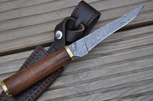 perkin knives - custom handmade damascus hunting knife - beautiful boning knife