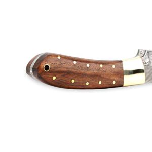 Perkin - Custom Handmade Damascus Hunting Knife - Beautiful Camping Knife