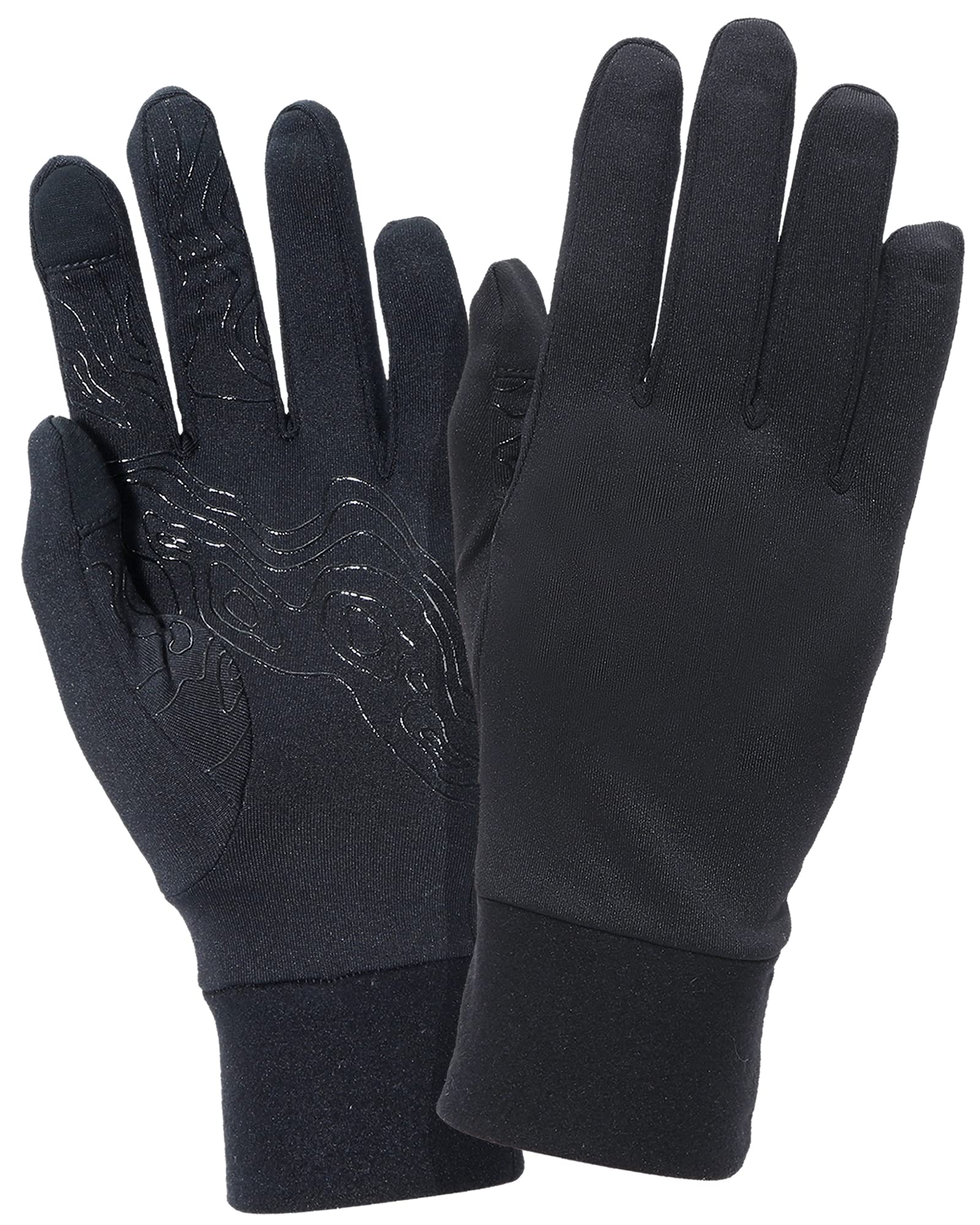 TrailHeads Running Gloves | Lightweight Gloves with Touchscreen Fingers - black (large)