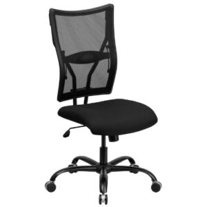 flash furniture hercules series big & tall 400 lb. rated black mesh executive swivel ergonomic office chair