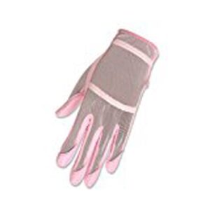 hj glove women's pink solaire full length golf glove, small, right hand