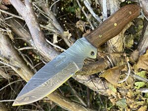 perkin - custom handmade damascus hunting knife - beautiful camping knife - full tang