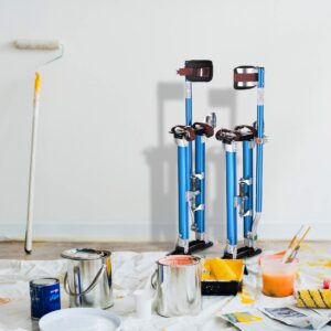 adjustable 24" to 40" painting drywall stilts aluminum blue