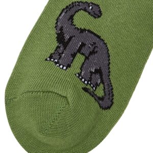 Jefferies Socks Little Boys' 3-7 Dino Triple Treat Socks (Pack of 3), Pine, X-Small