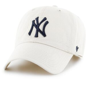 mlb new york yankees men's '47 brand clean up cap, natural, one-size