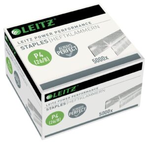 leitz power performance p4 26/ 8 staples - silver (pack of 5000)